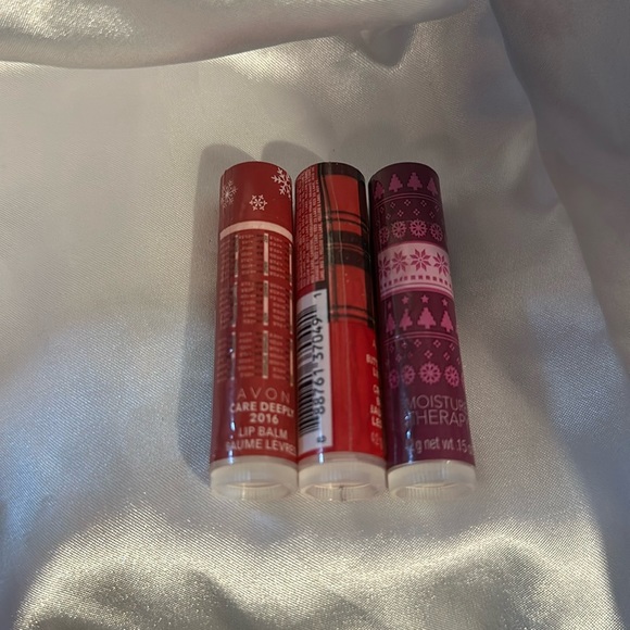 Avon | Makeup | Three Avon Lip Balms In Festive Wraps | Poshmark